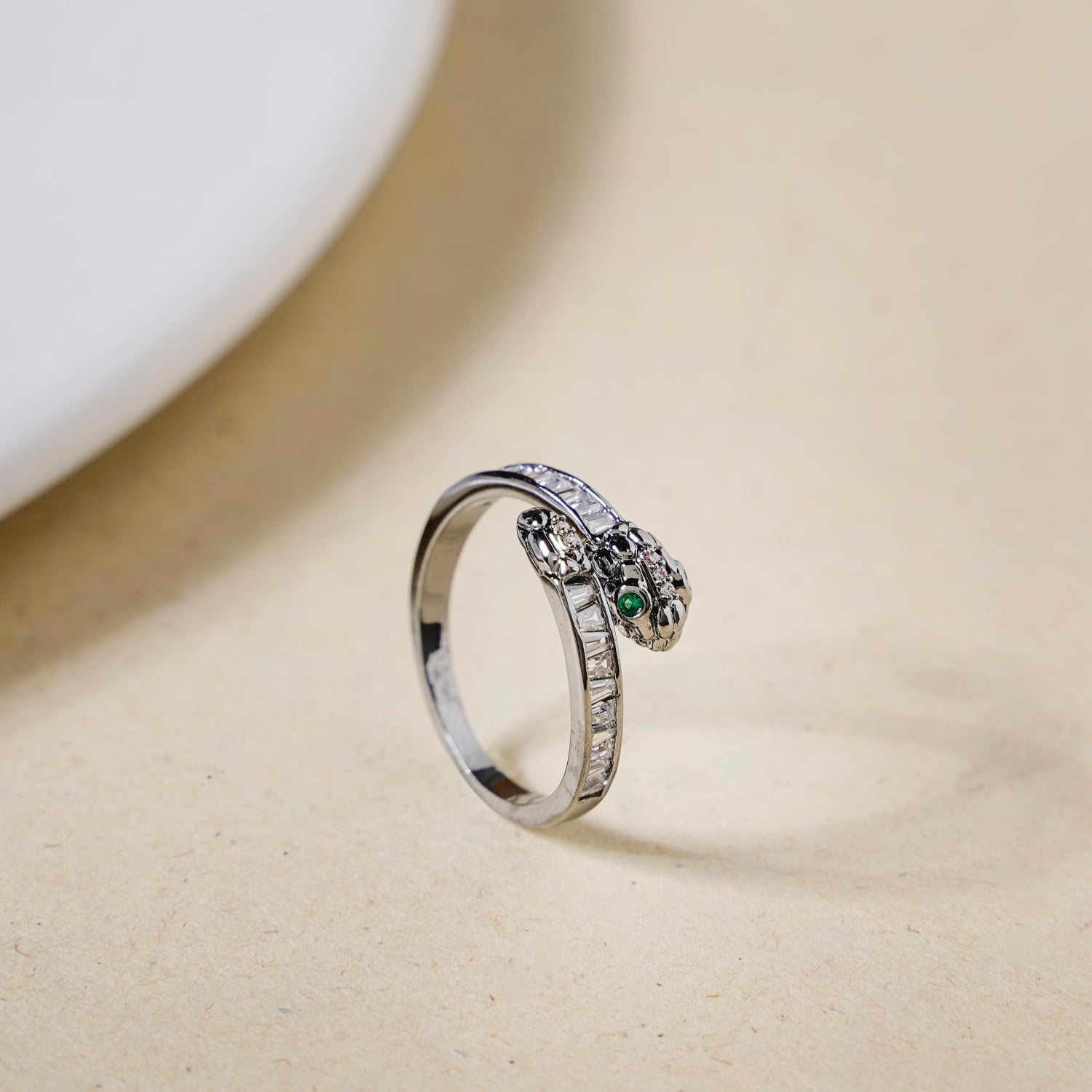 Ring Online - Premium Oxidised Silver Serpent Ring | Nestasia