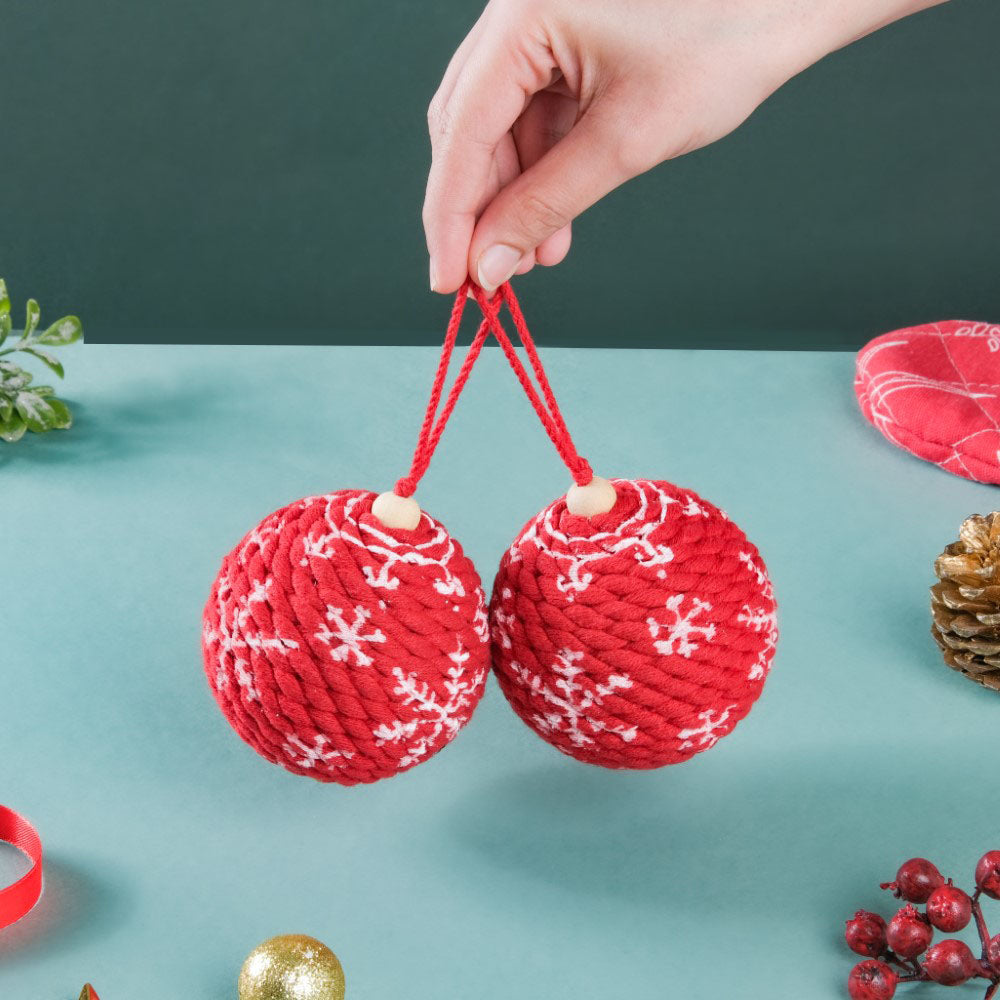 Snowflake Christmas Bauble Set Of 2 Online - Premium Decor Object ...