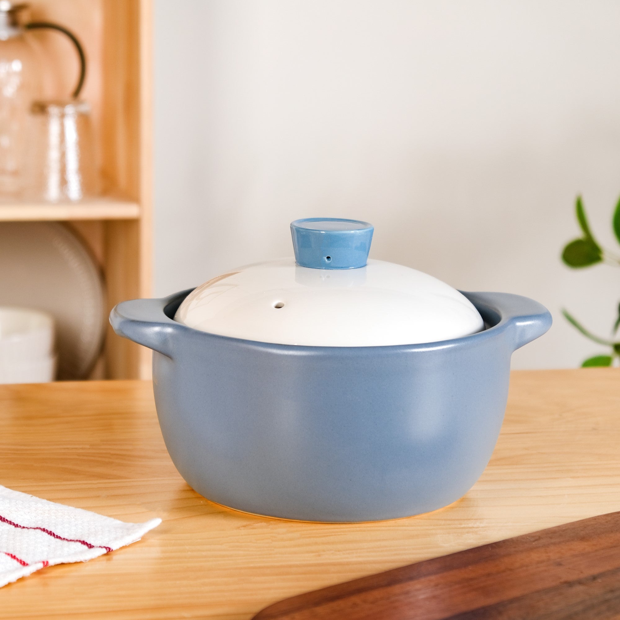 Blue And White Stovetop Ceramic Cookware 2300ml Online - Premium ...