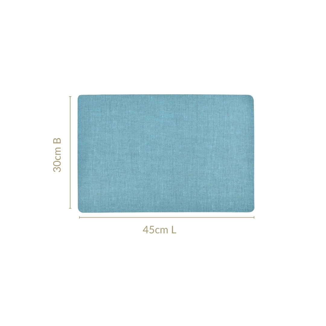 Rectangle Blue Table Mats Set Of 6 - Premium Table Mat | Nestasia