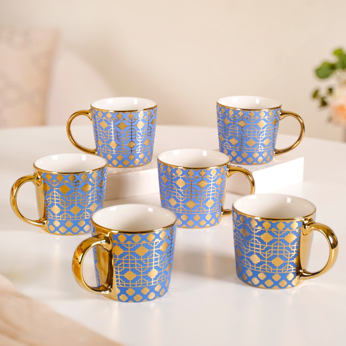 Cups - Buy 3D Floral Teacup Set of 6 Online | Nestasia