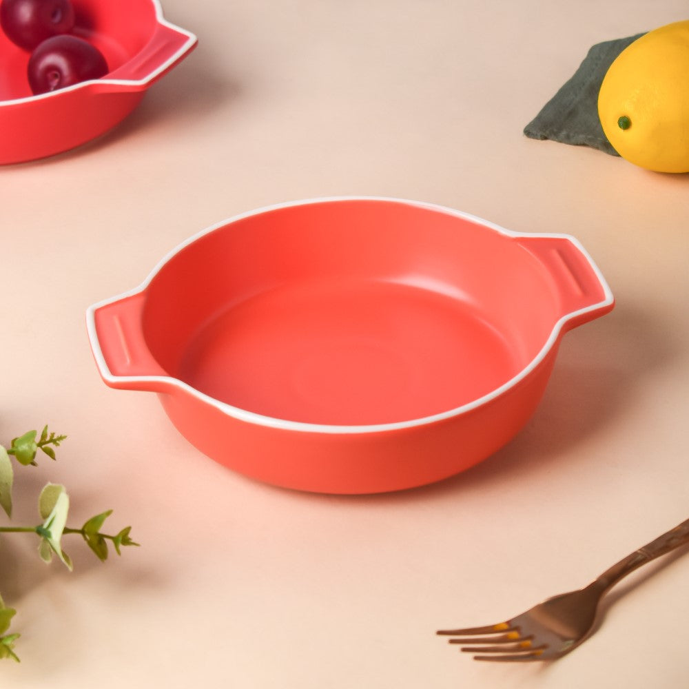 Ceramic Baking Pot Orange Small 400ml Online - Premium Baking Dish ...