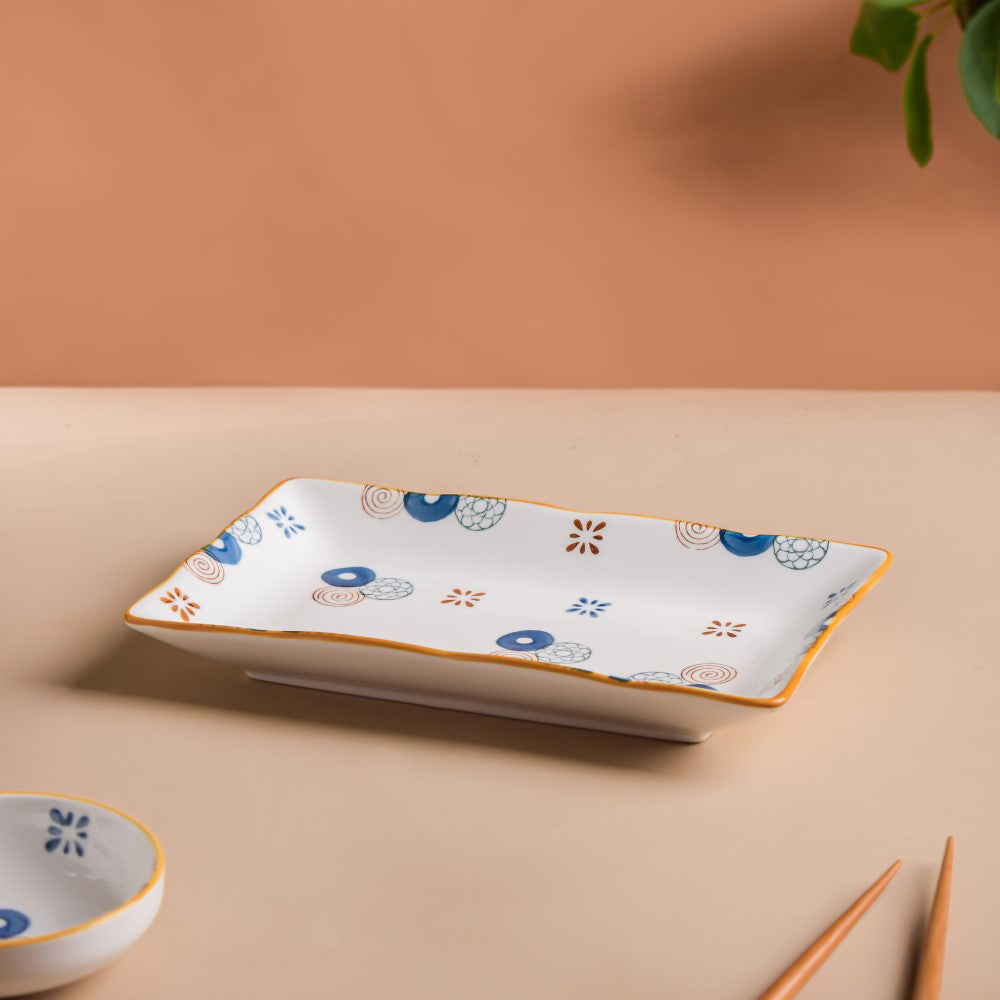 Feliz Rectangle Snack Plate Online - Premium Snack Plate | Nestasia