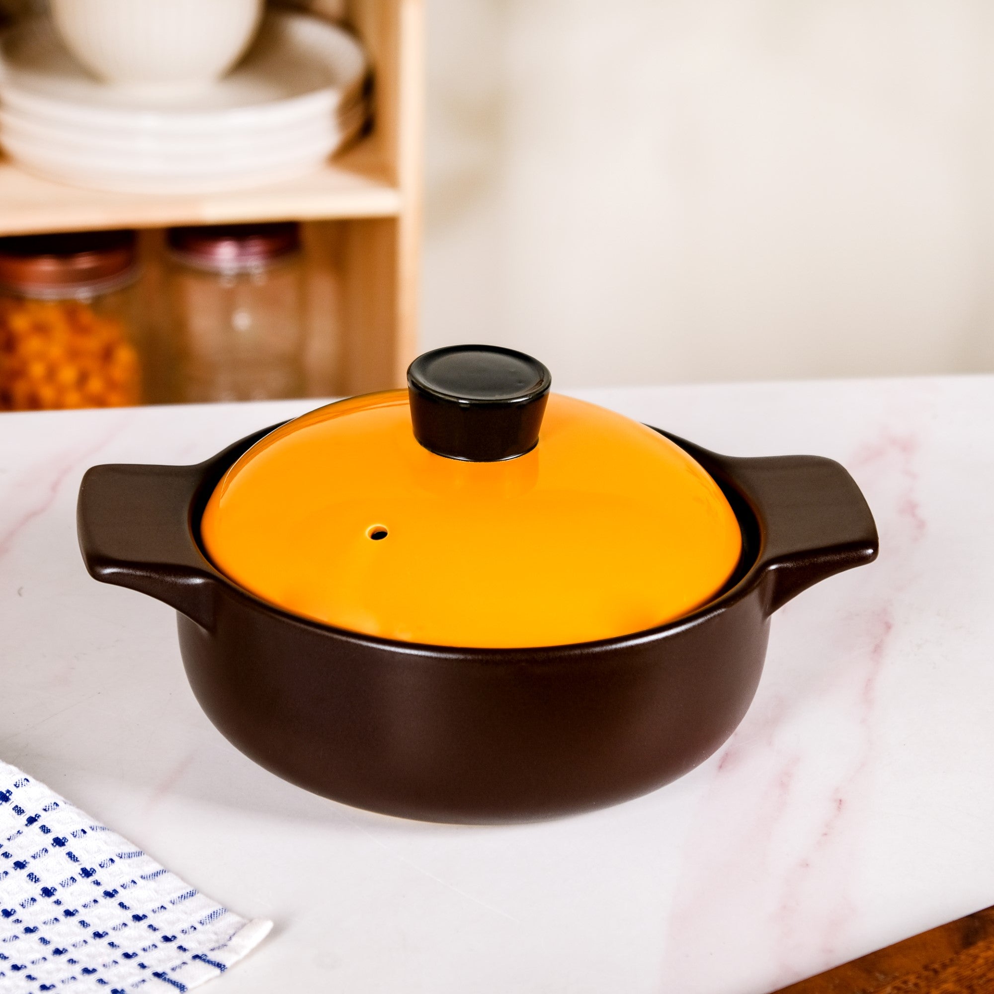 Clementine Ceramic Tureen Cooking Pot With Lid 2300ml - Premium Cooking ...