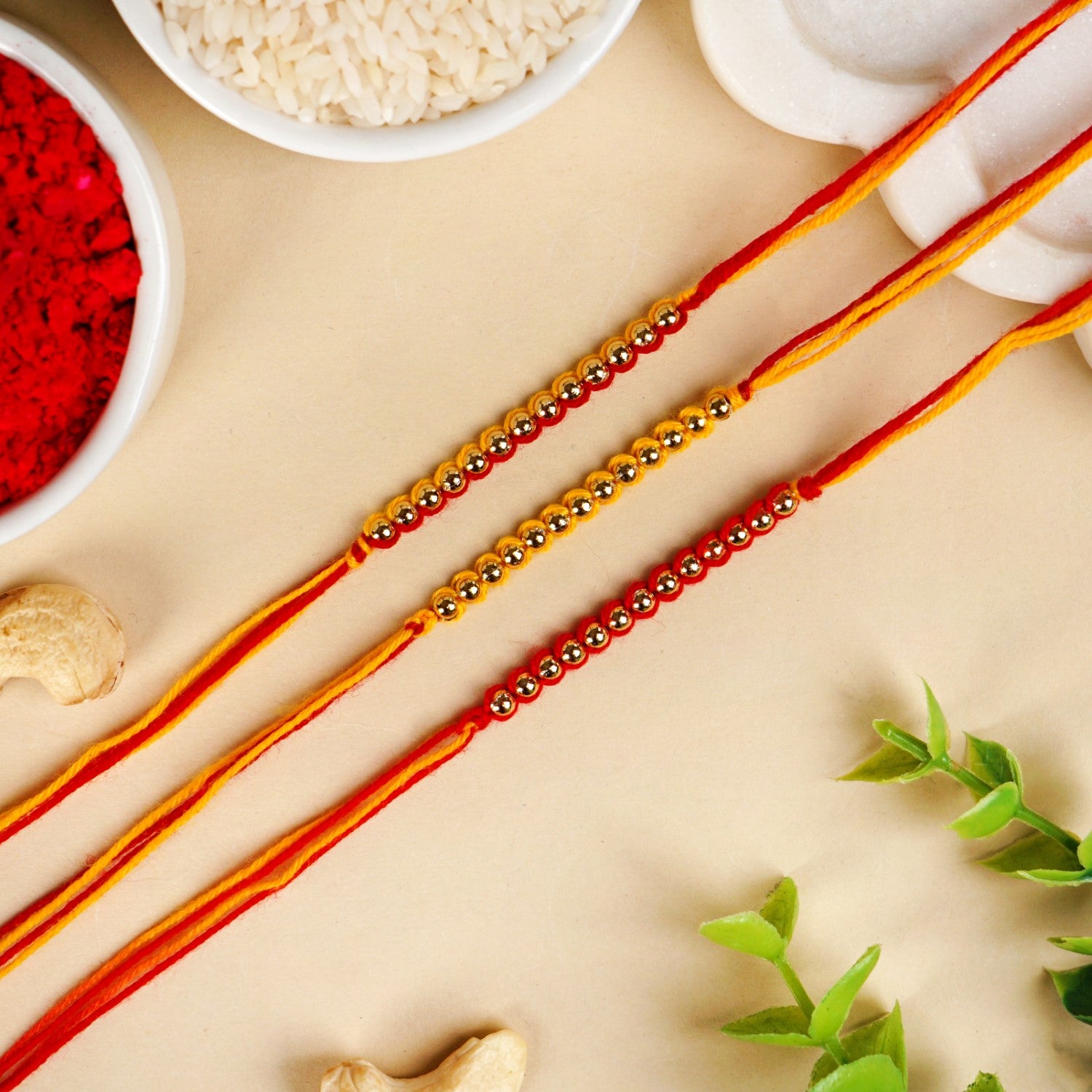 Classic Trio Rakhi For Brother Online - Premium Gift Hamper | Nestasia