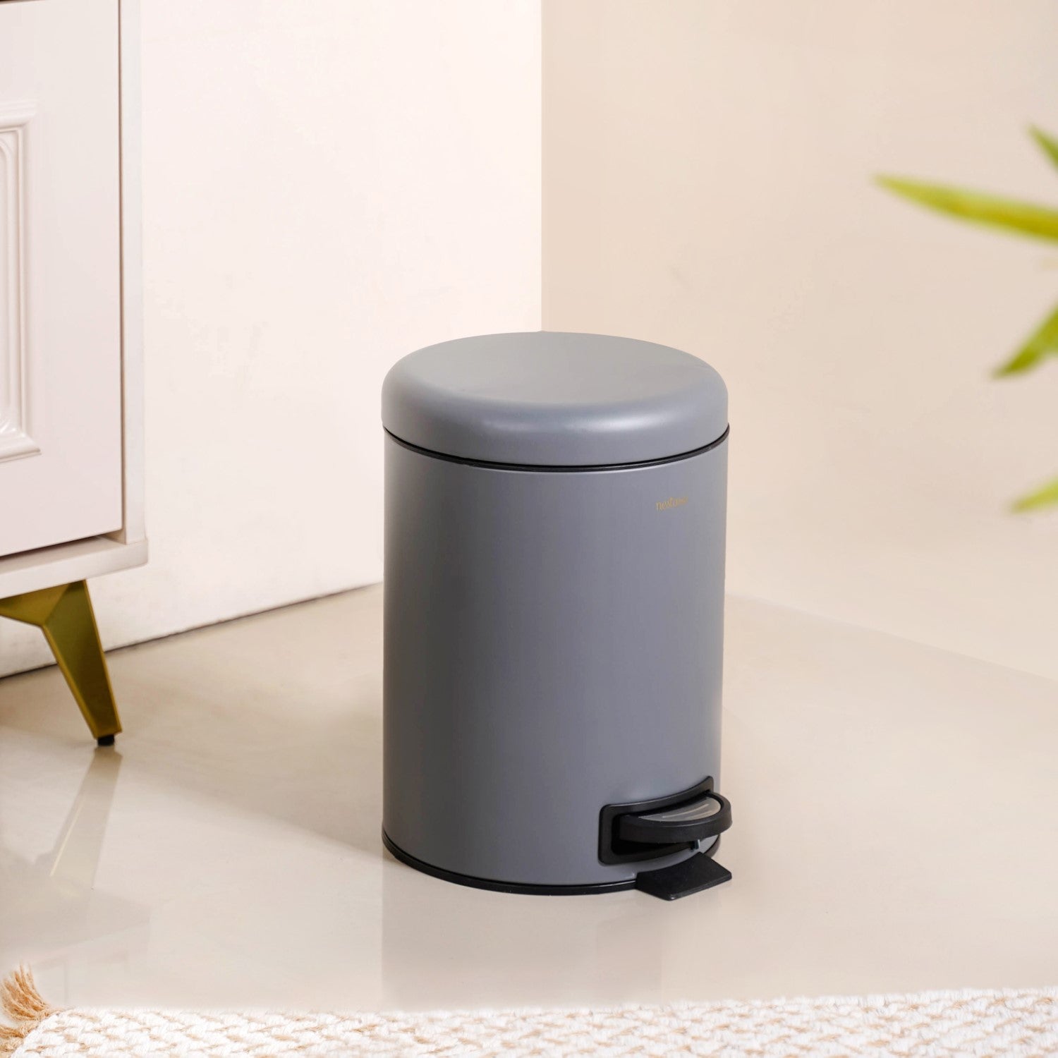 Clean Curve Metal Dustbin With Removable Bucket Grey 5000ml Online ...