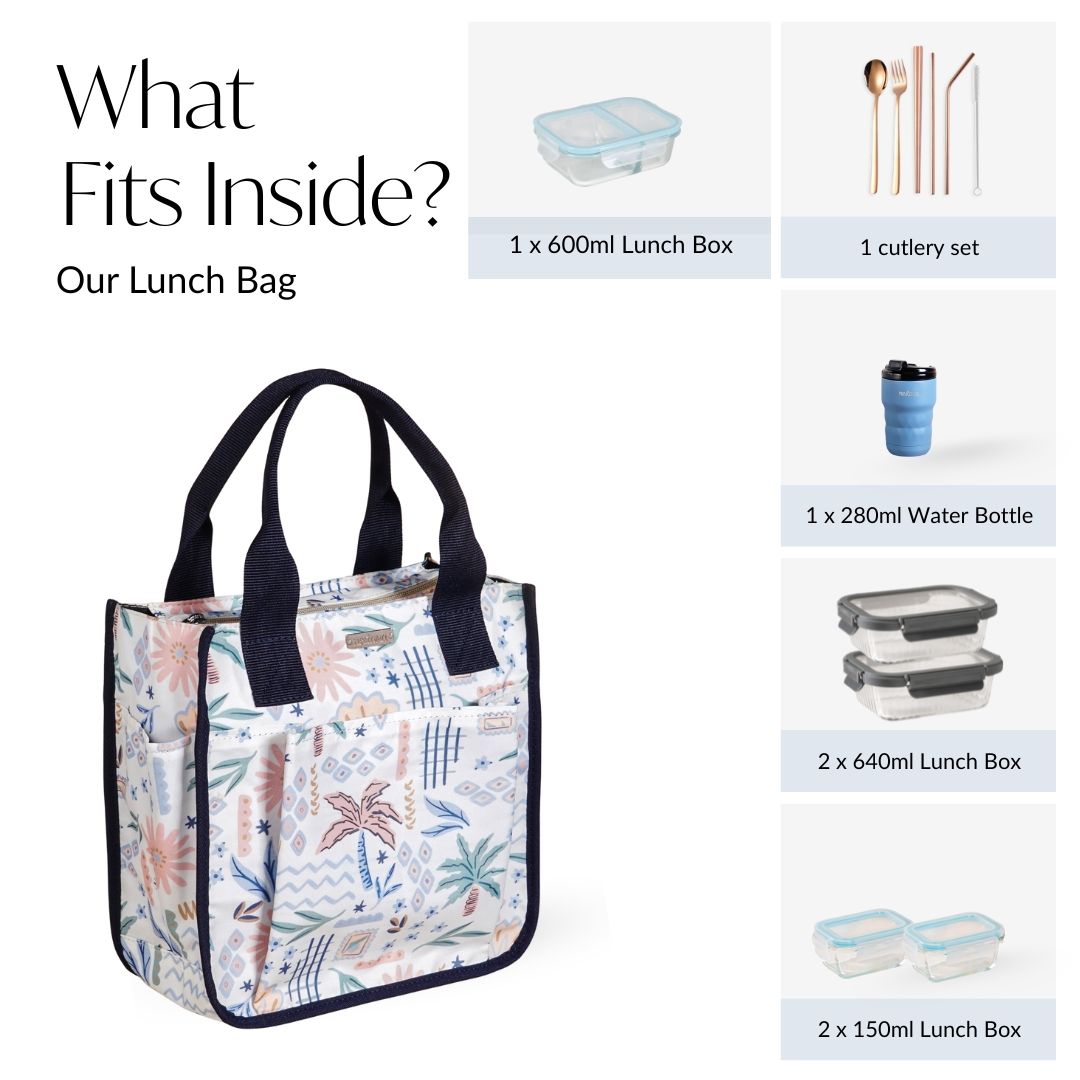 Tropical Aura Lunch Bag For Women Online - Premium Lunch Bag | Nestasia