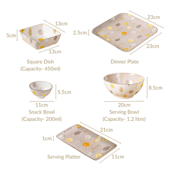 Dandelion 26 Piece Dinnerware For 6 Online - Premium Dinner Set | Nestasia