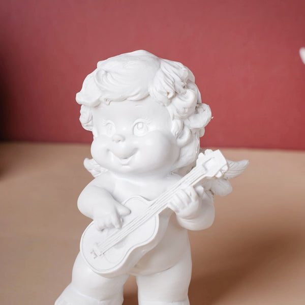 Home Décor - Baby Angel Statue Ukulele For Living Room Décor |Nestasia