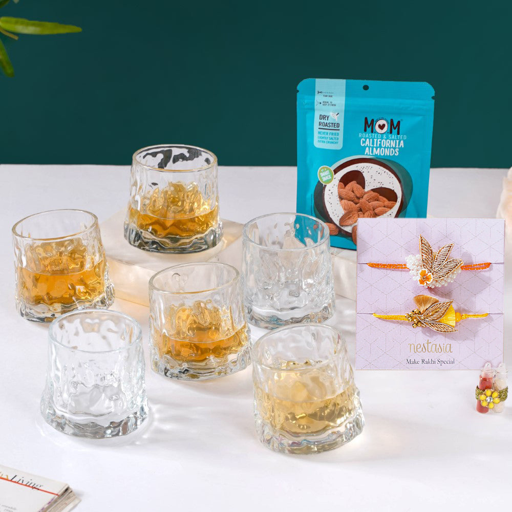 Party Goodies Rakhi Gift Hamper Set Of 4 Online - Premium Gift Hamper ...