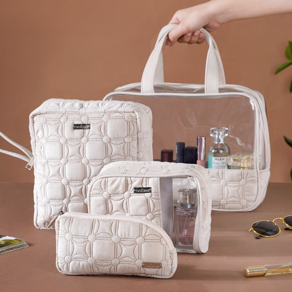 Travel Organizer Kit Set Of 4 Ivory