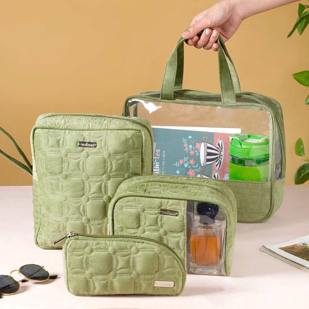 Travel Organizer Kit Set Of 4 Green
