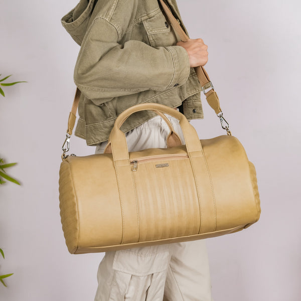 Jet-Setter Duffel Bag Beige Set Of 2