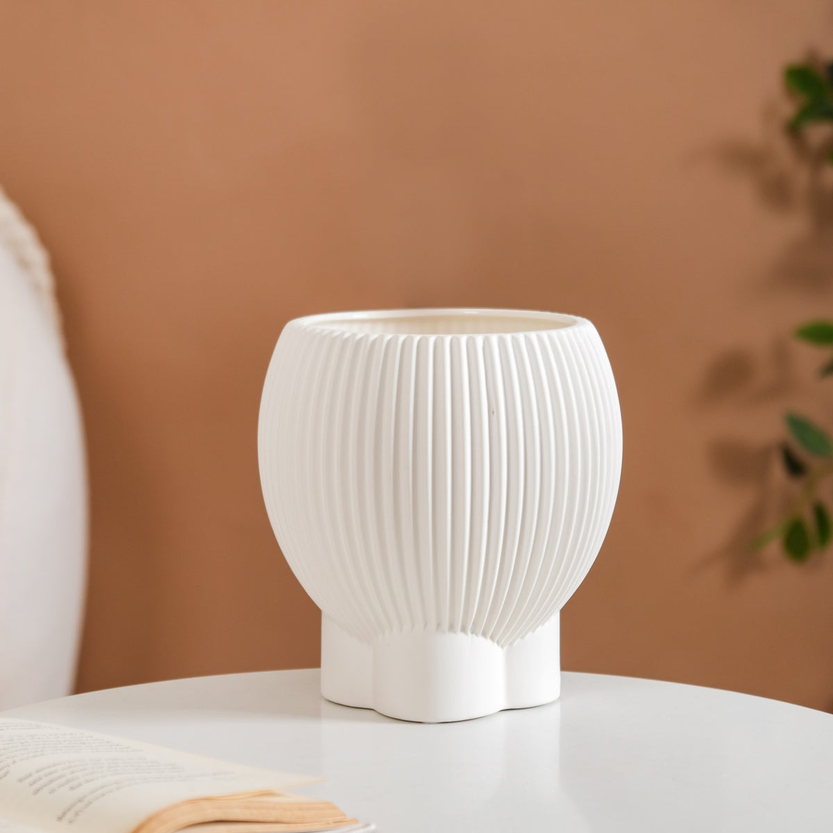 Pleated Round Vase Online- Unique Vases for Decor | Nestasia