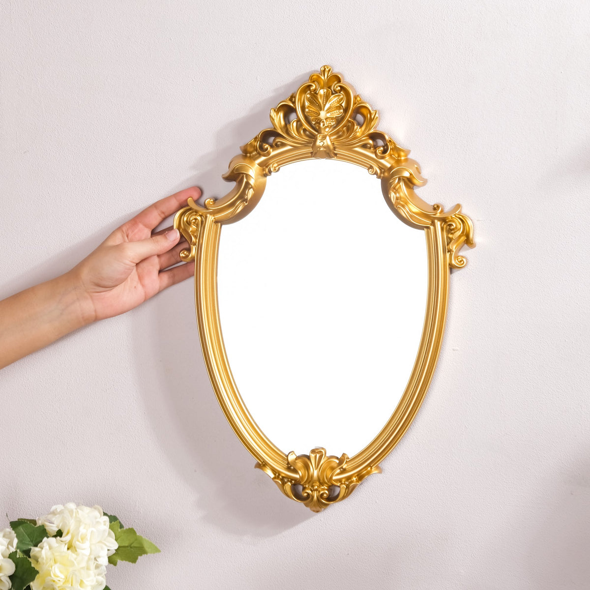 Framed Mirror - Buy Shield Wall Mirror Online In India | Nestasia