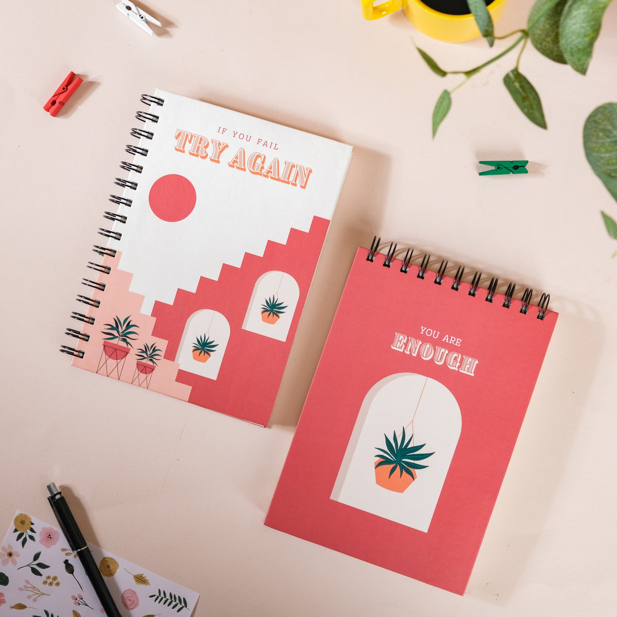 Printed Hardbound Planner And Notepad Set