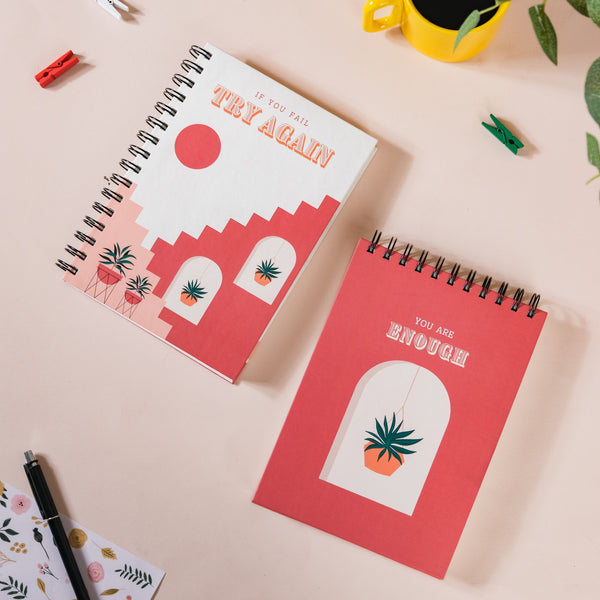 Printed Hardbound Planner And Notepad Set
