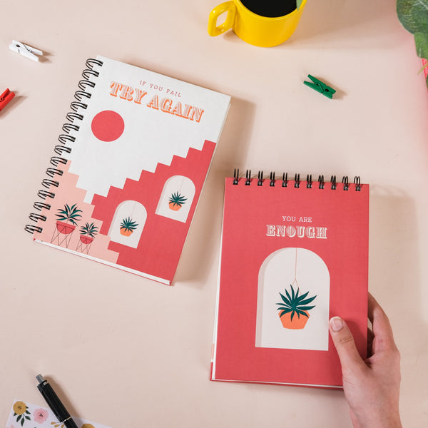 Printed Hardbound Planner And Notepad Set