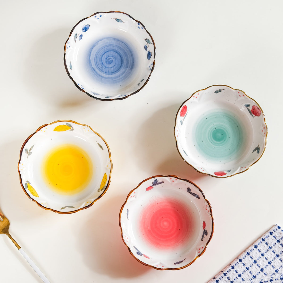 Printed Ceramic Serving Bowl 300 ml