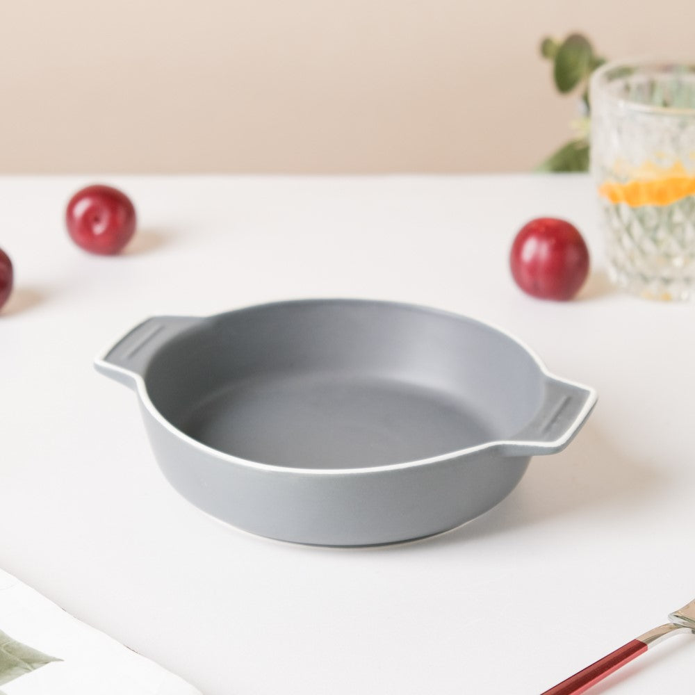 Ceramic Baking Pot Grey Small 400ml Online - Premium Baking Dish | Nestasia