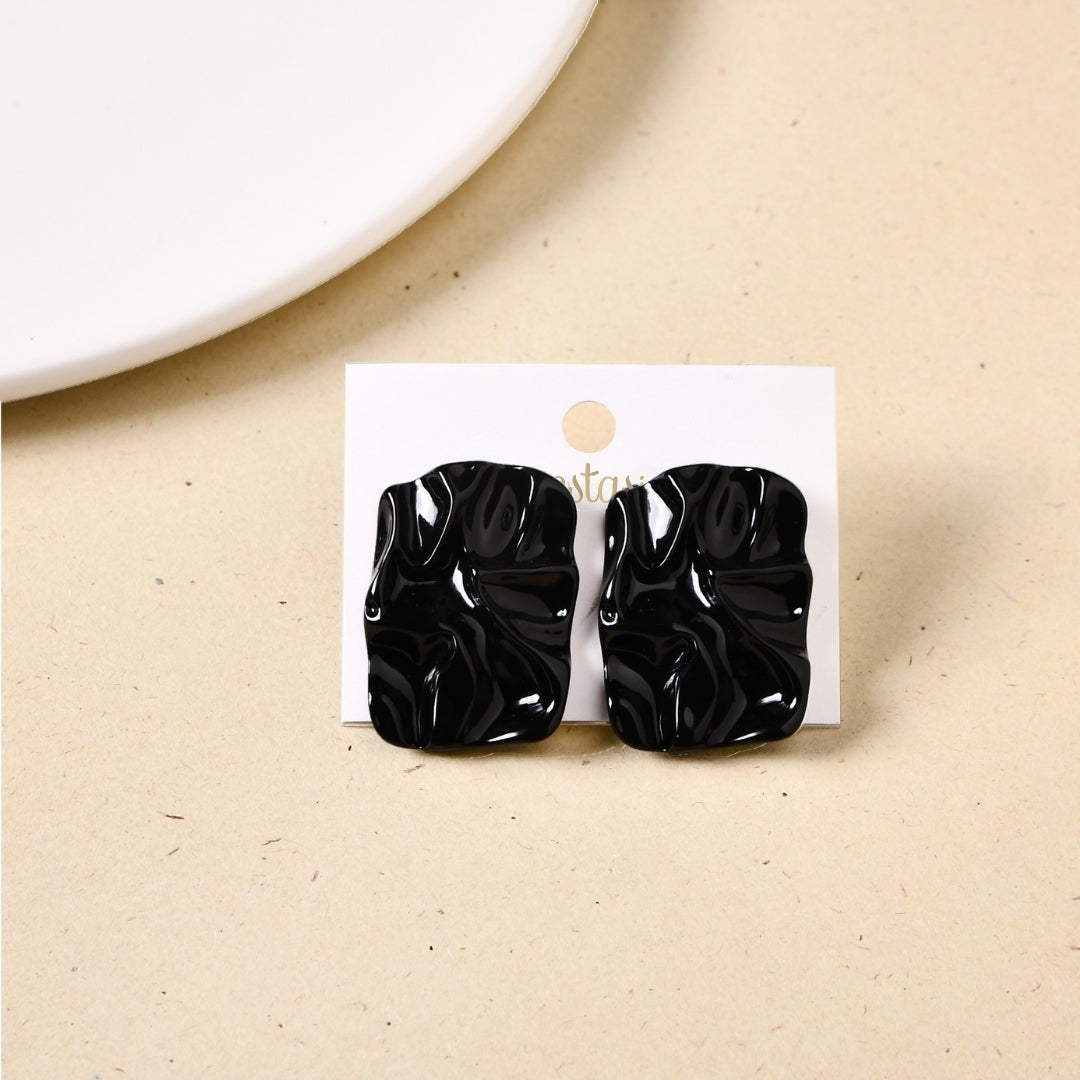 Jewellery Online - Premium Earthy Glam Black Stud Earrings | Nestasia