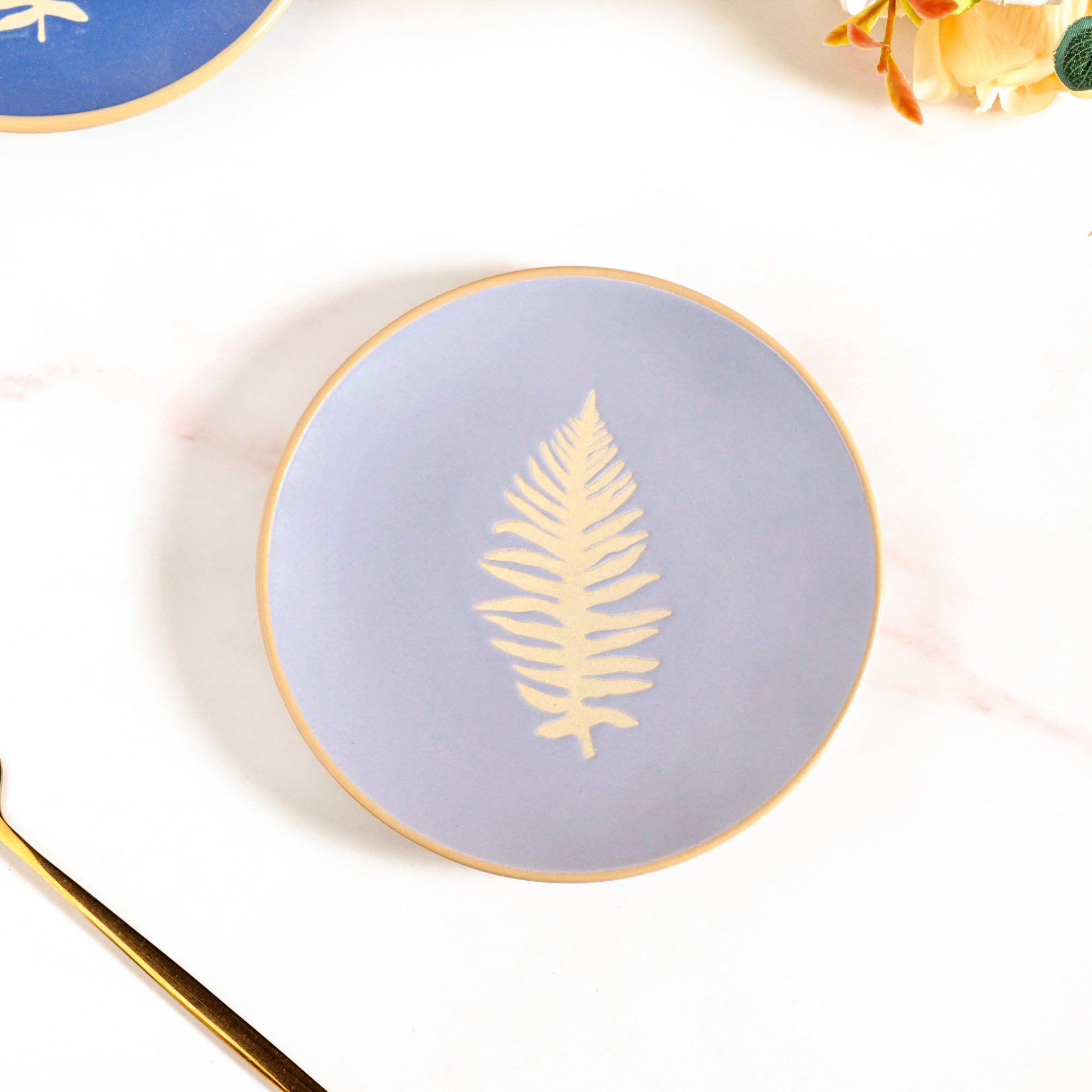 Fern Ceramic Dessert Plate Set Of 4 15cm Online - Premium Small Plate ...