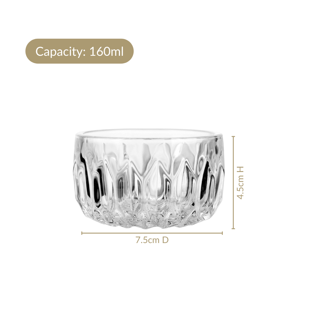 Embossed Side Bowl Set Of 6 160ml Online - Premium Snack Bowl | Nestasia