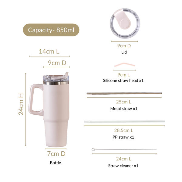 Stainless Steel Double Wall Insulated Water Bottle 850ml Online ...