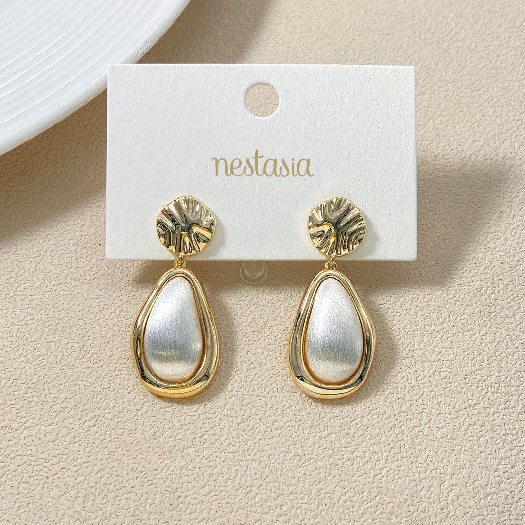Jewellery Online - Premium Gold Drizzle Drops Dangler Earrings | Nestasia