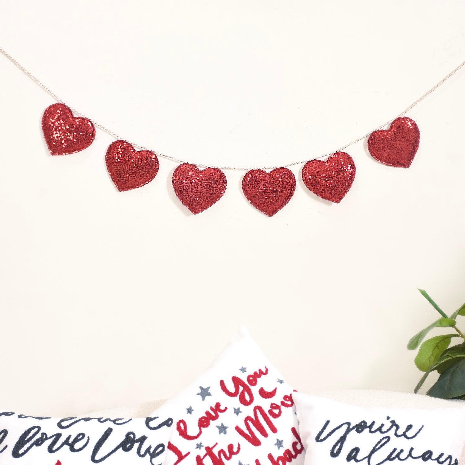 Sparkle Hearts Bunting For Home Decoration 78 Inch Online - Premium ...