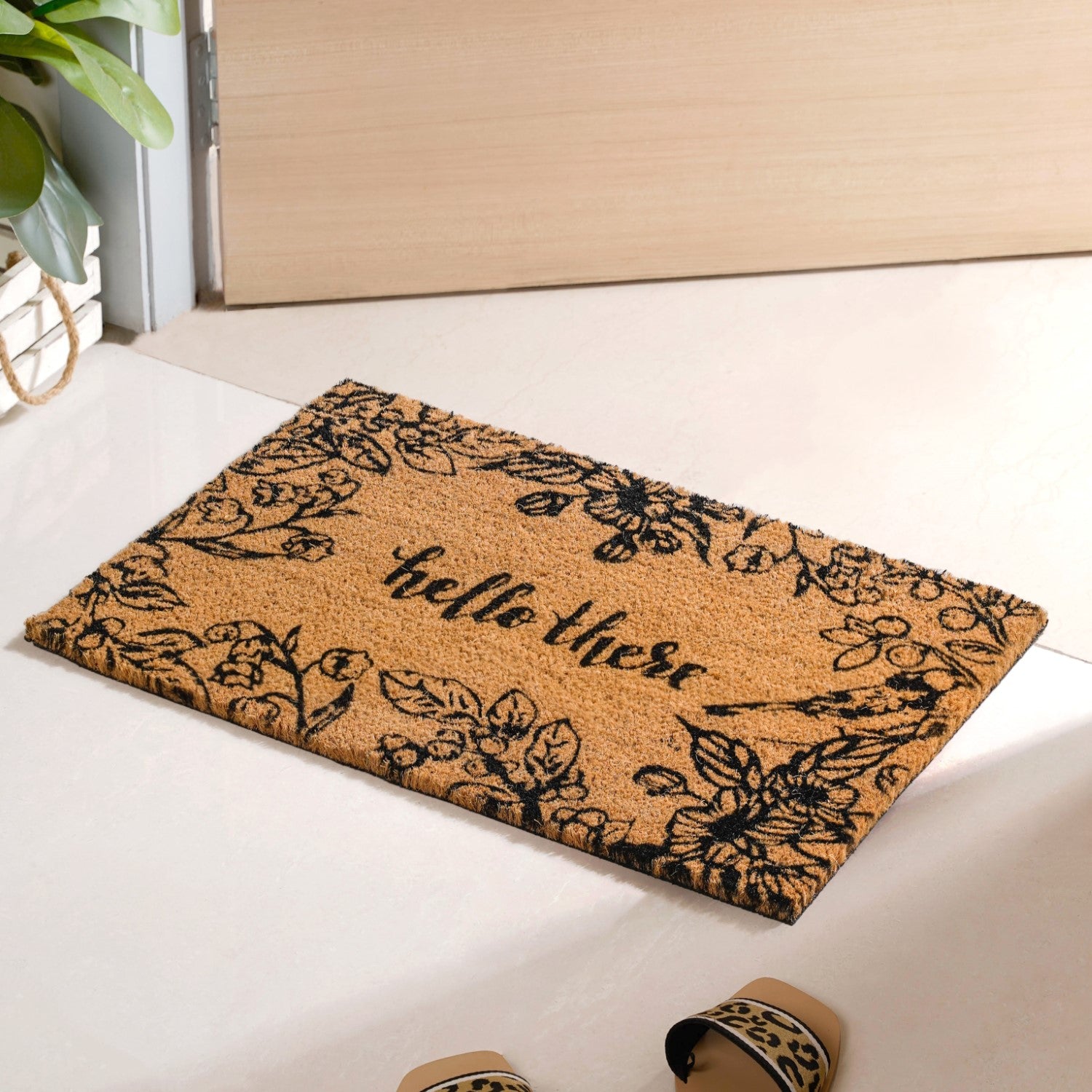 Hello There Printed Coir Welcome Mat 24x16 Inch Online - Premium Door ...
