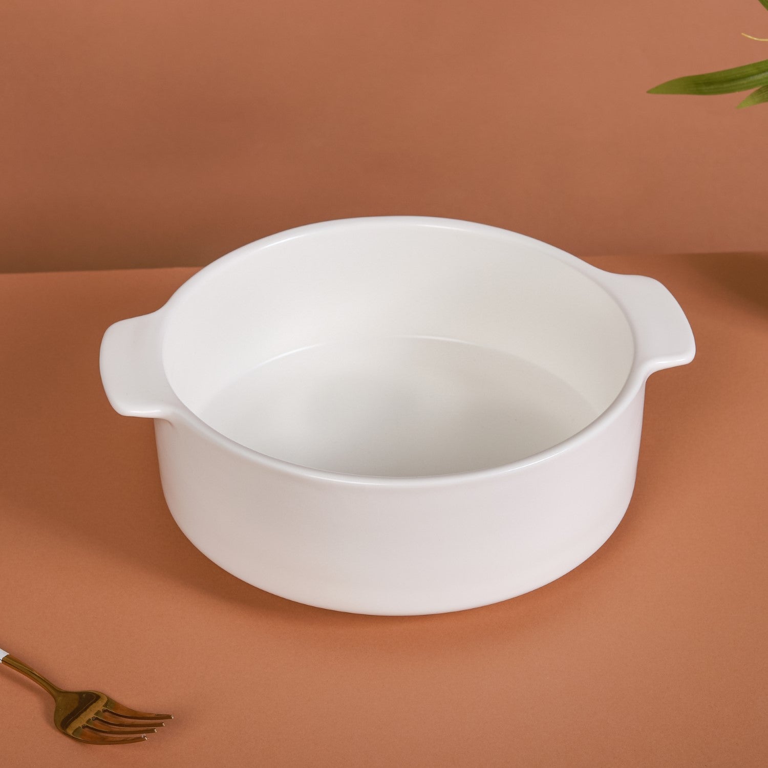 Ceramic Casserole Pots White 2 L Online - Premium Baking Dish | Nestasia