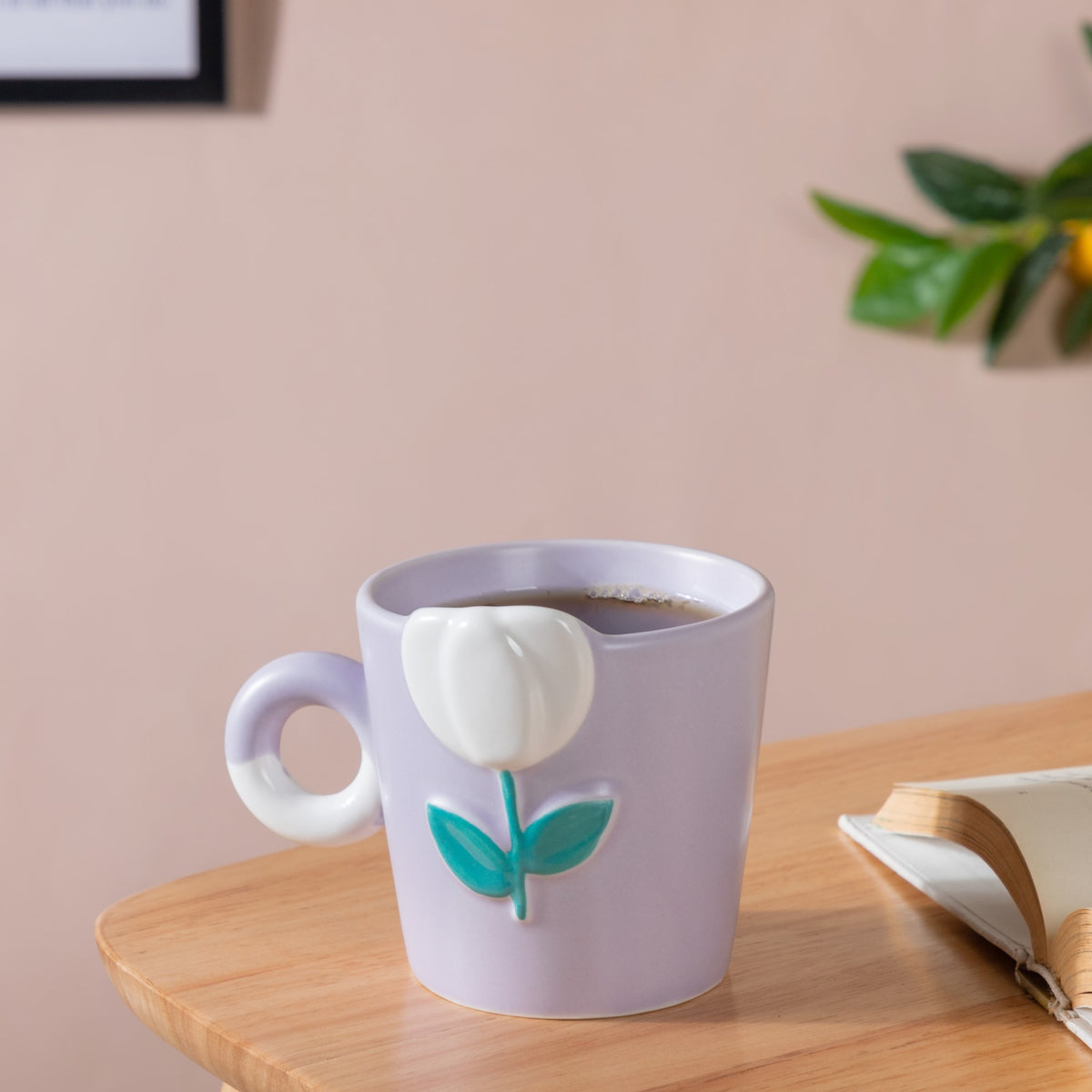 Tulip Coffee Mug Lilac Set of 2 330ml