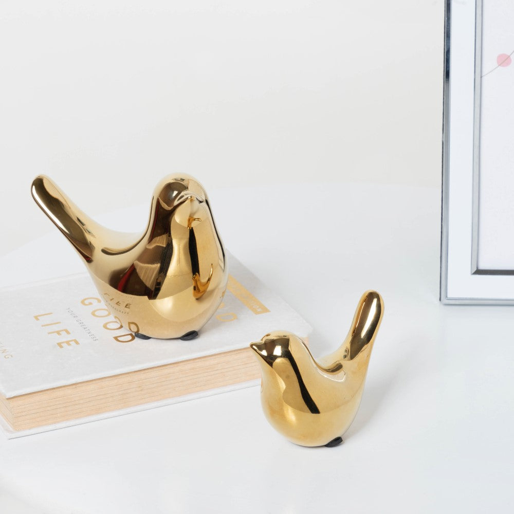 Home Décor - Gold Bird Statue For Home Décor | Nestasia