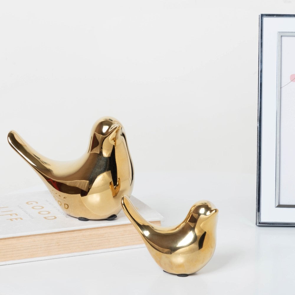 Home Décor - Gold Bird Statue For Home Décor | Nestasia