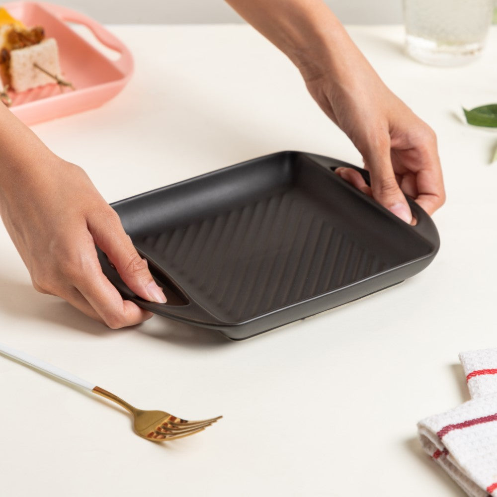 Black Square Baking Tray Small Online - Premium Baking Tray | Nestasia