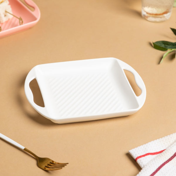 White Square Baking Tray Small
