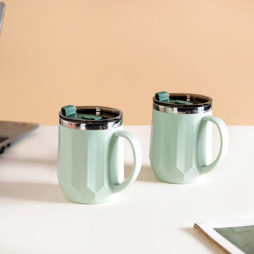 Portable Travel Coffee Mug With Lid Mint 400ml Online - Premium Coffee ...