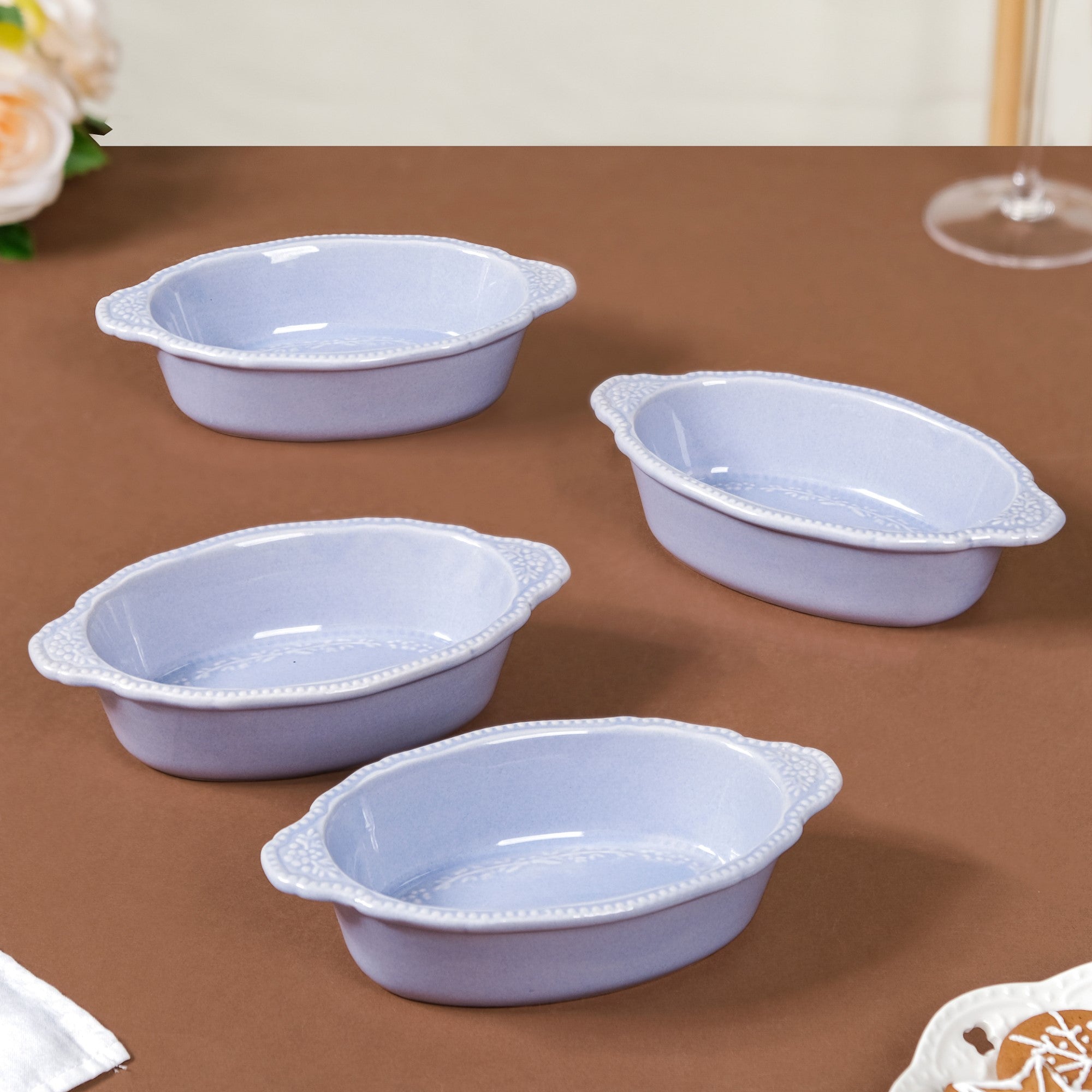 Vintage Small Baking Bowl Set Of 4 Lavender 200ml Online - Premium ...