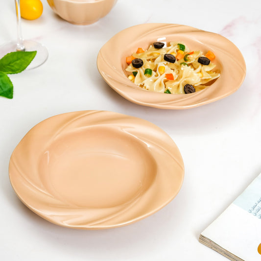Pasta Plates Online - Modern Luxury Pasta Serving Plates Set | Nestasia