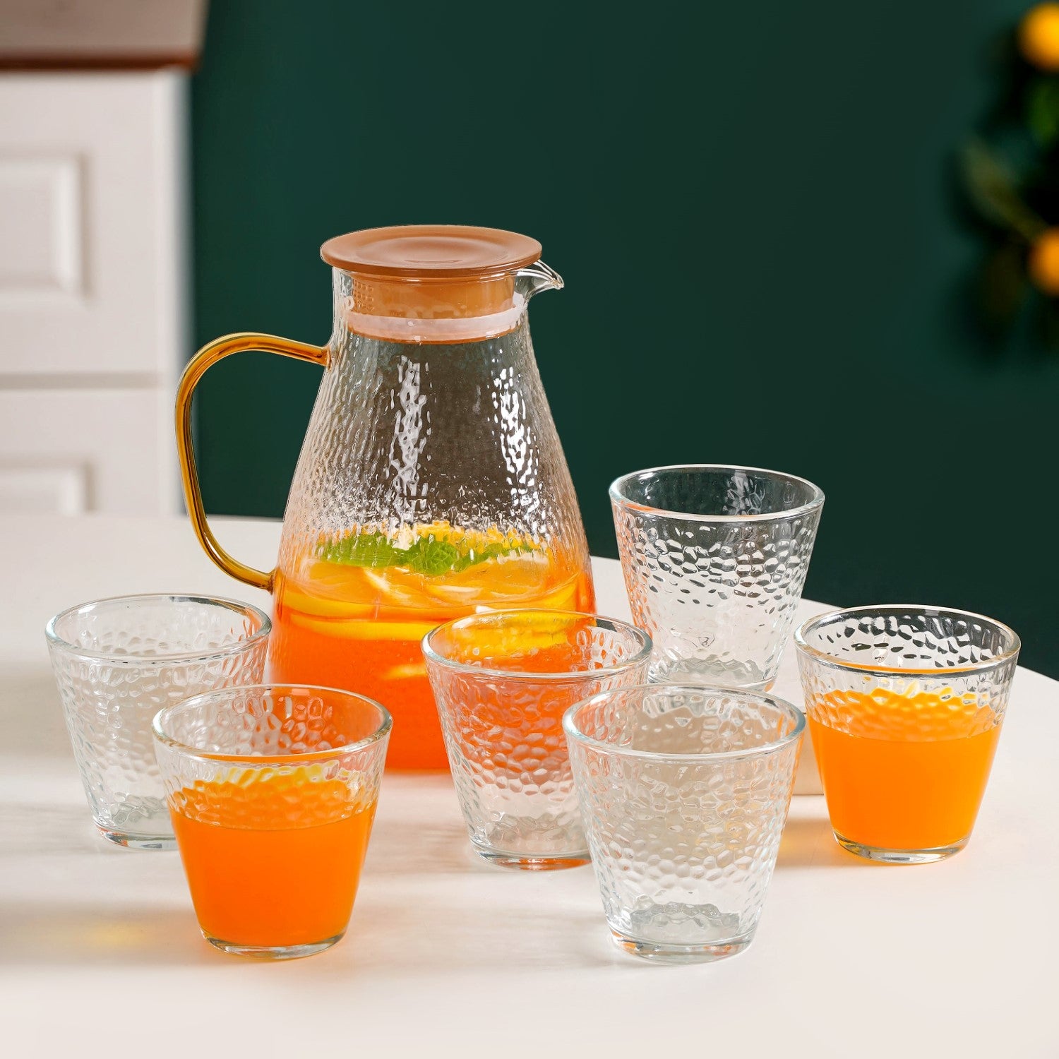 Pebble Design Jug And Glass Set Of 7 Online - Premium Jug Set | Nestasia