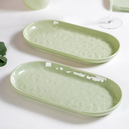 Forest Green Gloss Ceramic Snack Plate 8 Inch Online - Premium Snack ...