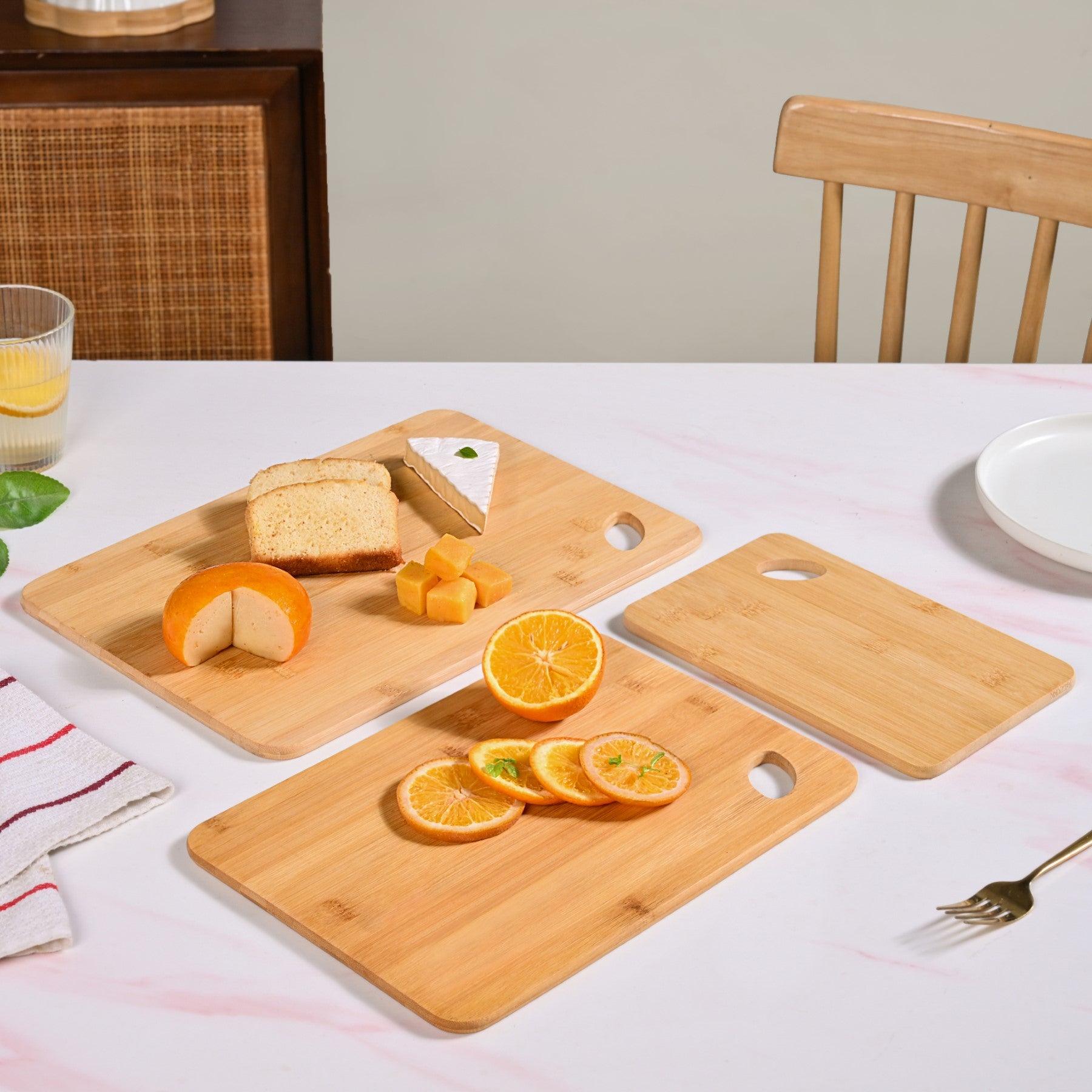 Premium Bamboo Serving Board Set Of 3 Online - Premium Serving Board | Nestasia