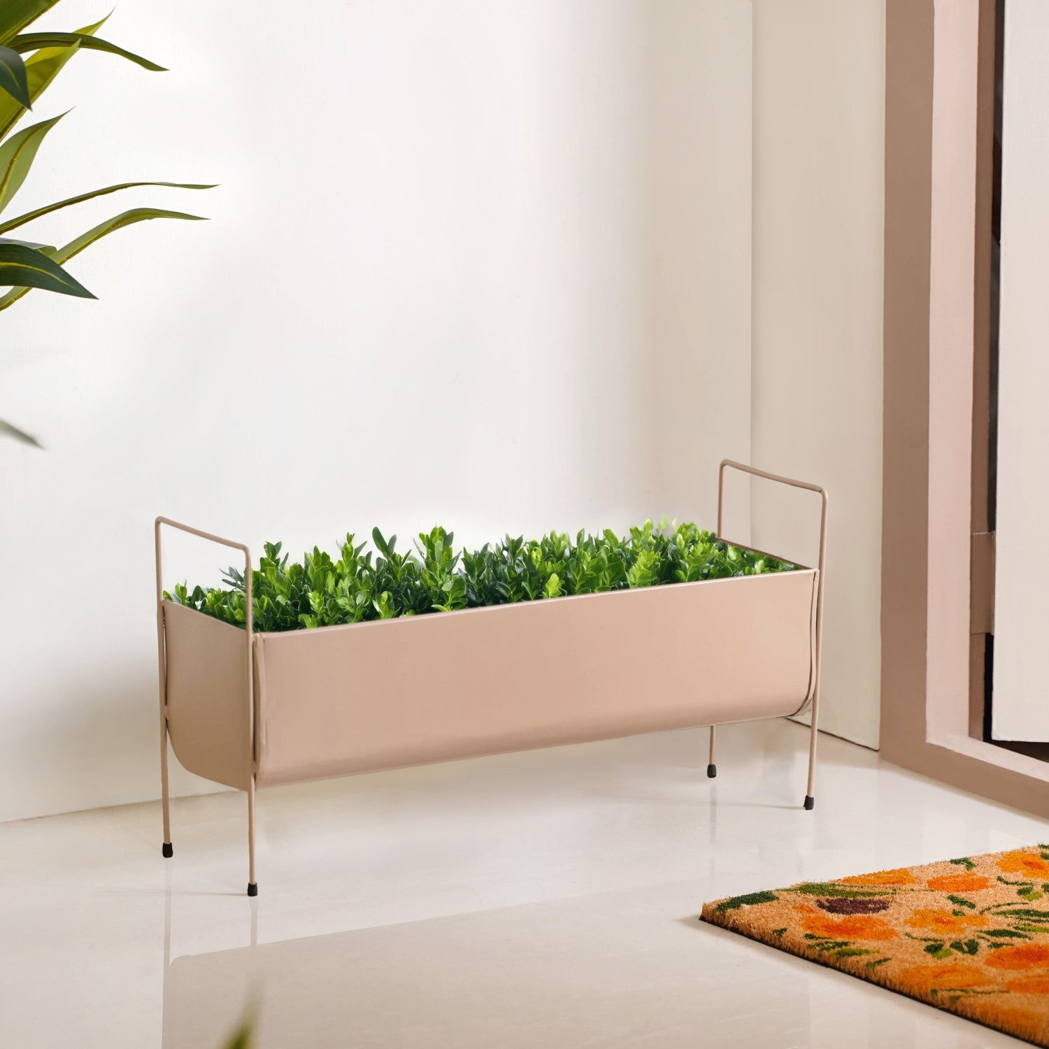 Raised Trough Planter With Handle Beige Online - Premium Planter | Nestasia