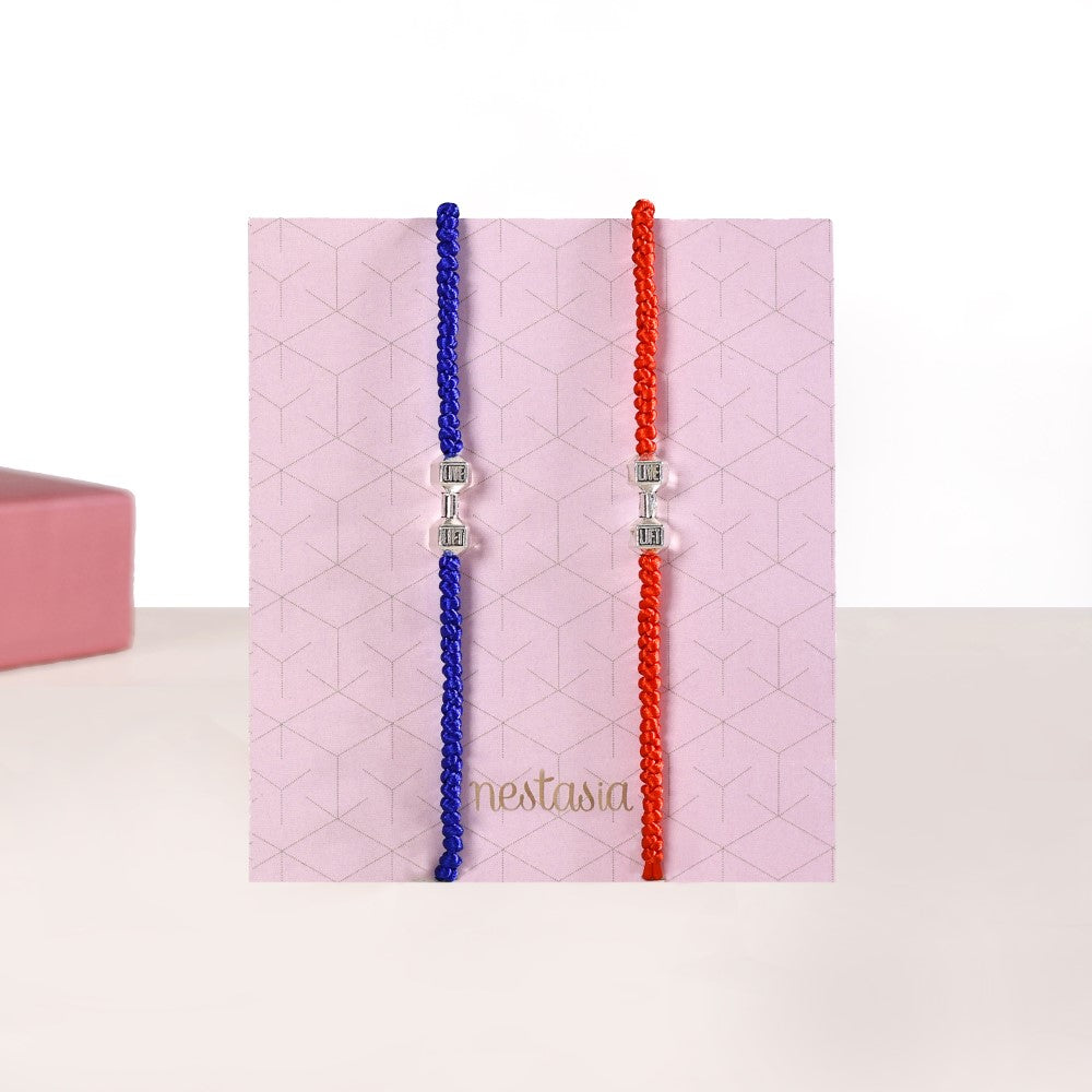 Dumbbell Charm Rakhi Bracelet Gift Box Online - Premium Gift Hamper ...