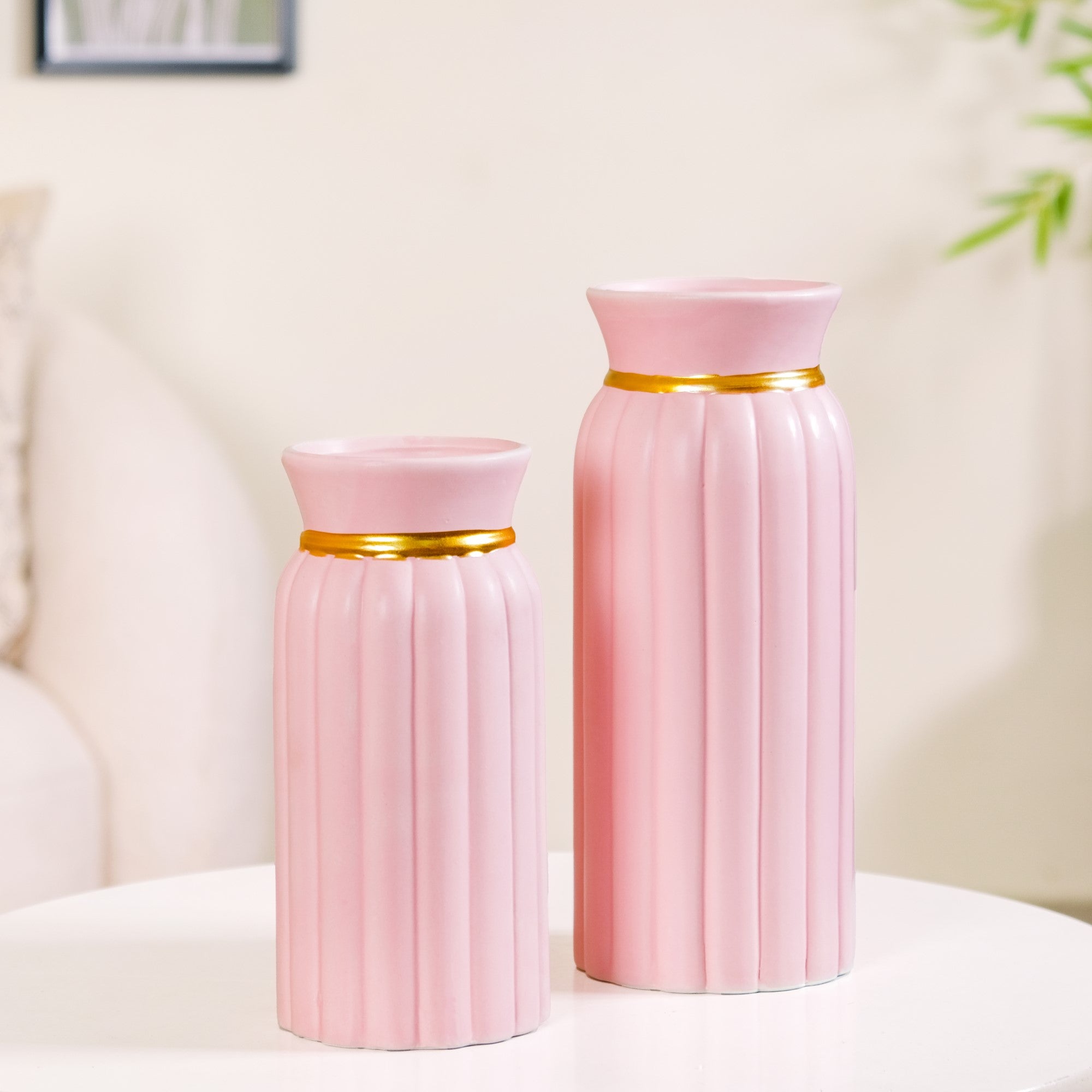 Soft Vintage Ceramic Flower Vase For Home Decor Pink Online - Premium ...