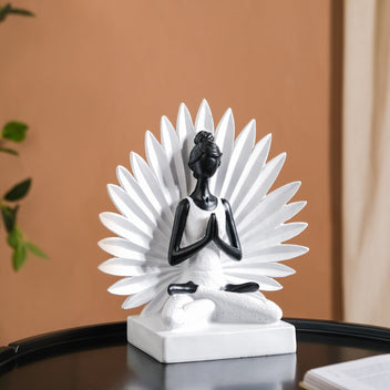 Lotus Yoga Pose Sculpture Online - Premium Decor Object | Nestasia