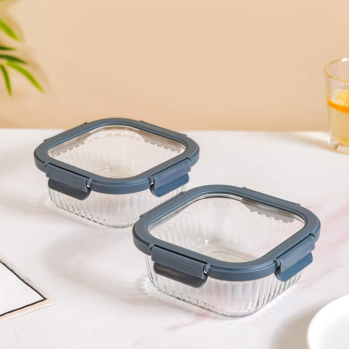 Square Tiffin Box - Buy Premium Glass Lunch Box Online | Nestasia