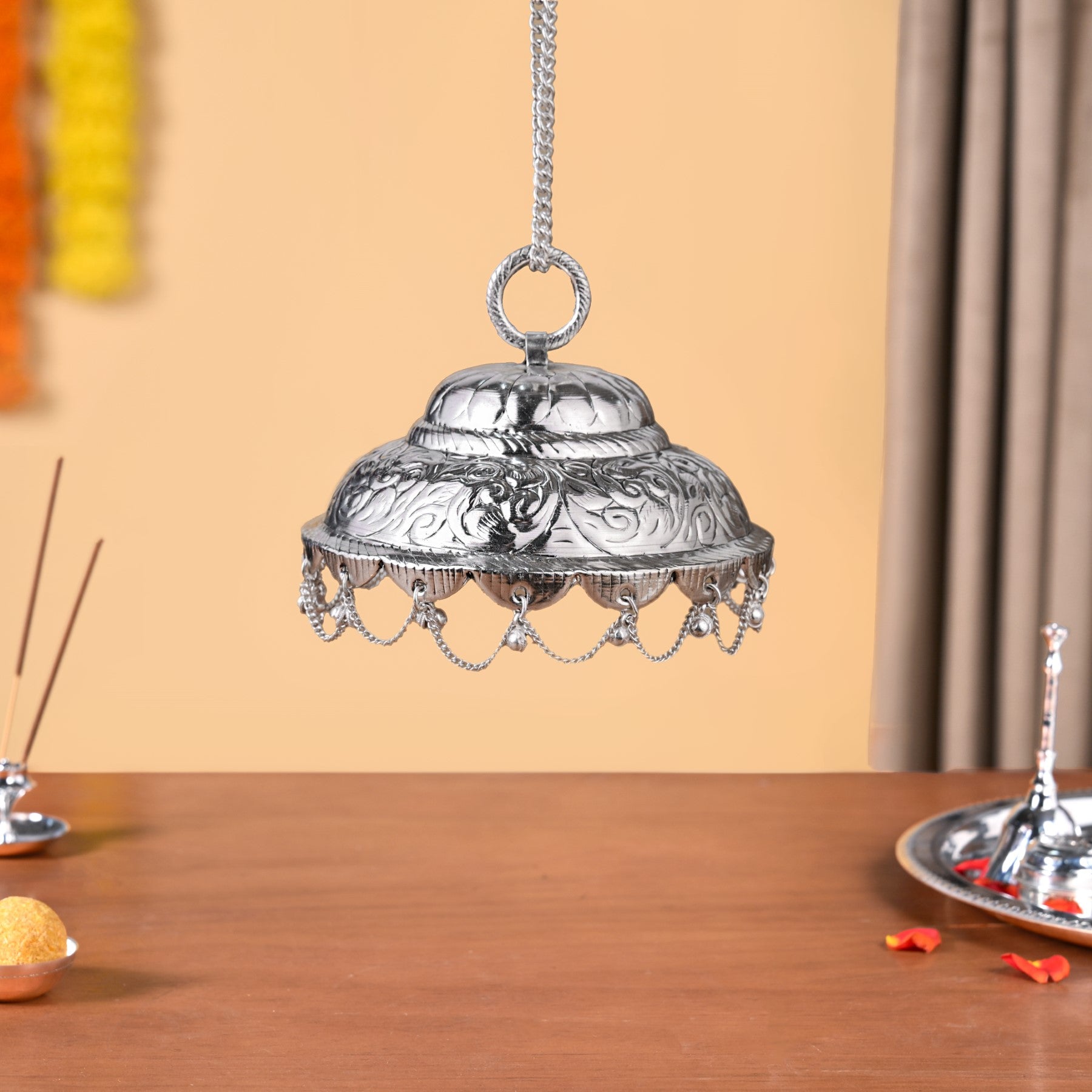 Brass Chattar For Hindu Gods Singhasan Or Mandir 12cm Online - Premium ...
