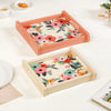 Spring Garden Nested Serving Tray Set Of 3 Online - Premium Tray | Nestasia